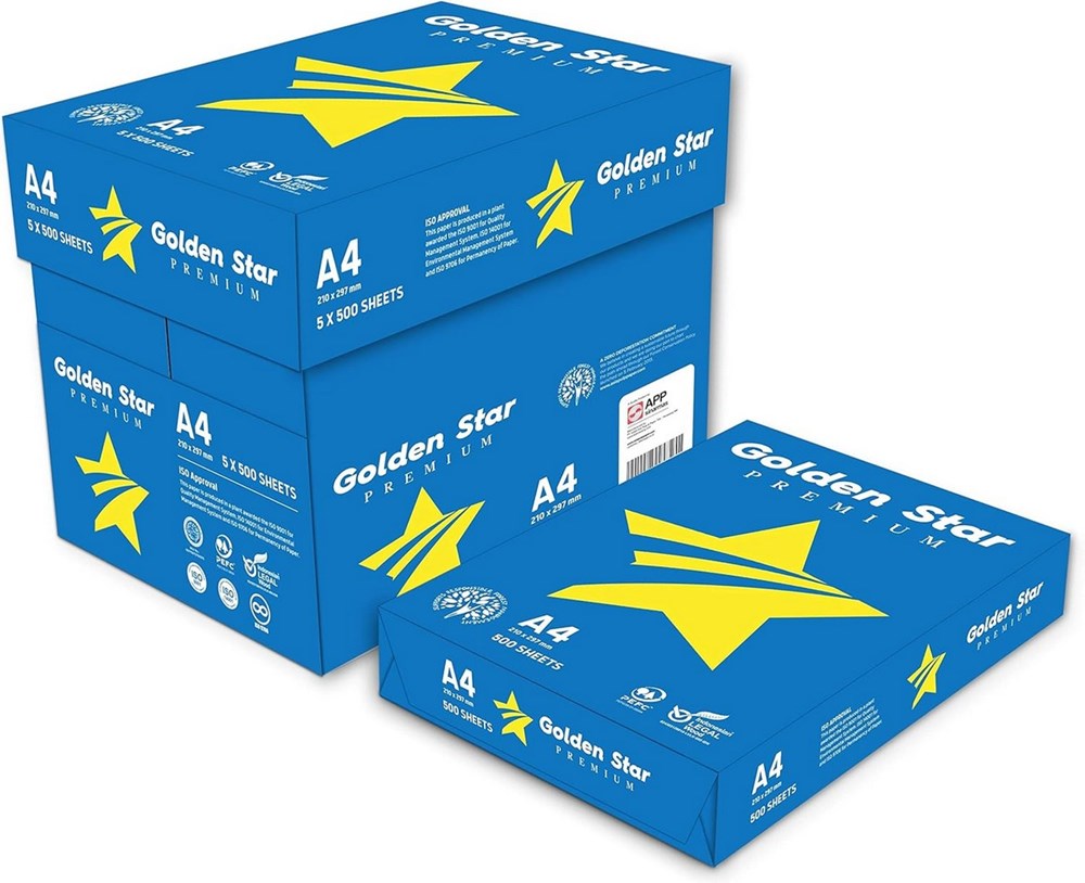ST GOLDEN STAR COPIER PAPER 500 SHEETS X5 – Newspread.ie